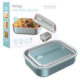 Bentgo Microsteel Stainless Steel Bento Box 1.2L Aqua | Shop Naturally
