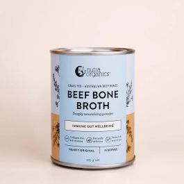 Nutra Organics Bone Broth Beef Powder Hearty Original 125g | Shop Naturally