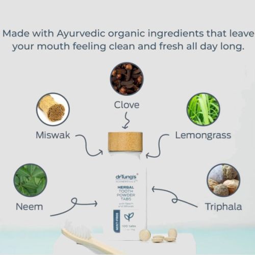 Dr Tung's Herbal Tooth Powder Tabs 100 tablets Spearmint | Shop Naturally