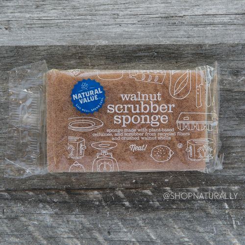 Natural Value Walnut Scrubber Sponge | Shop Naturally
