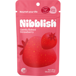Nibblish Gently Baked Strawberry 80g | Shop Naturally