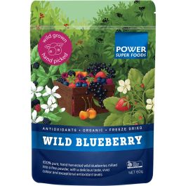 Power Super Foods Wild Blueberry Powder Certified Organic 60g | Shop ...